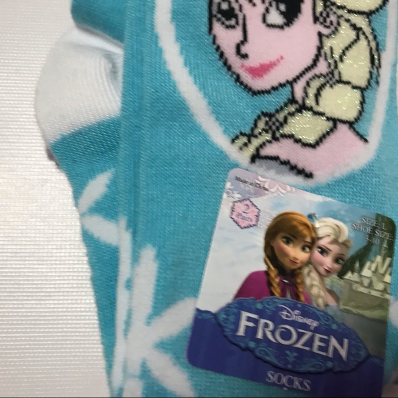 Disney | Accessories | 2 Pair Disney Frozen Elsa Anna Girls Socks L 3 ...